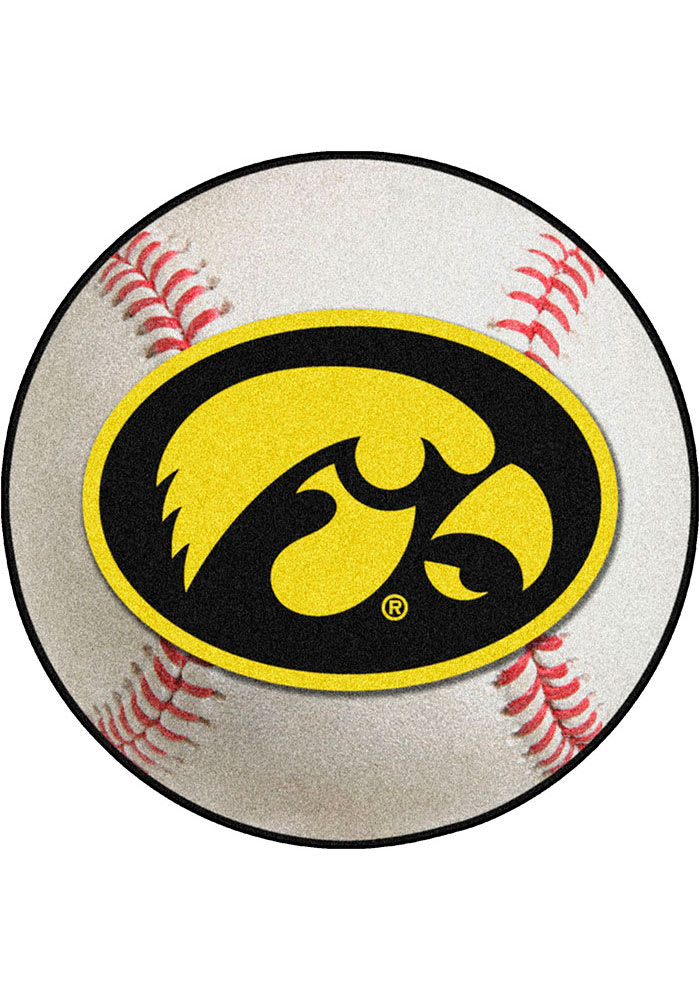Iowa Hawkeyes 27` Baseball Interior Rug White - 1651543