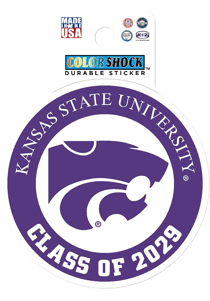 K-State Wildcats PURPLE 3" Class of 2029 Stickers - 165251852