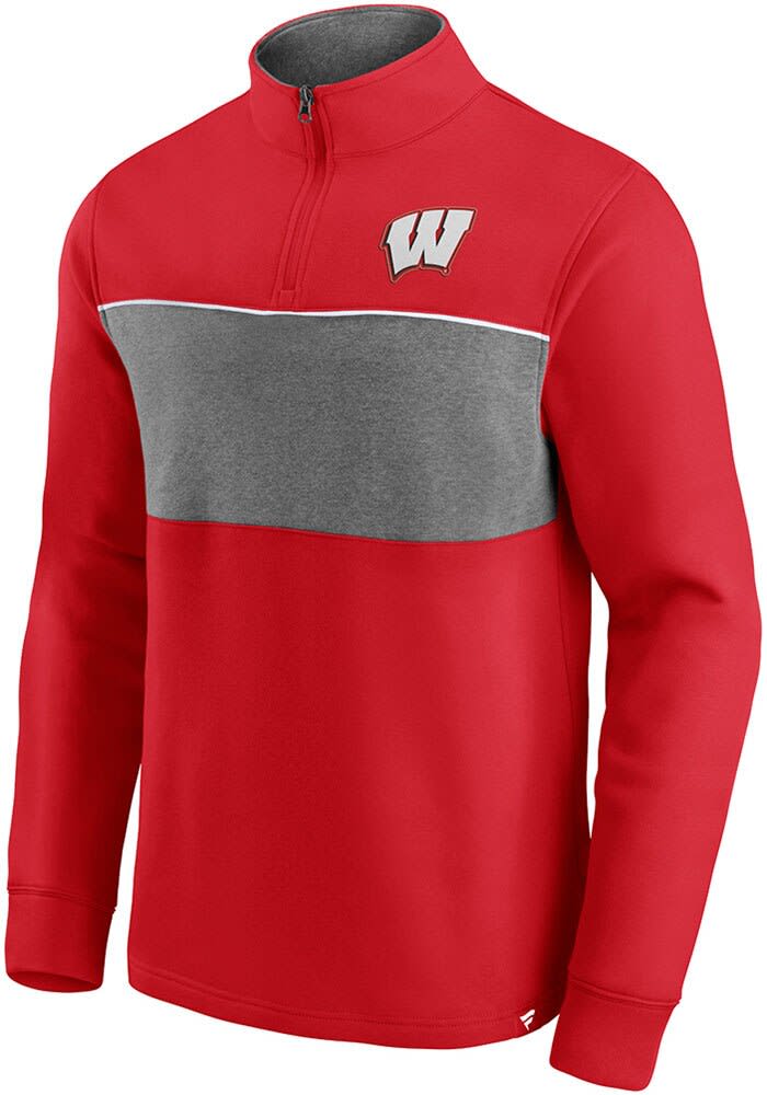 Wisconsin Badgers Mens Primary Pullover - RED