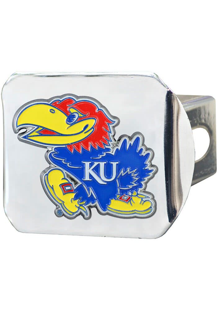 Kansas Jayhawks BLUE Chrome Graphic Hitch Cover - 1655763