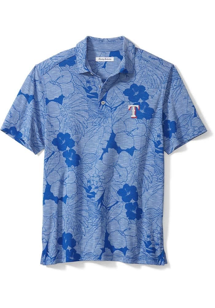 Tommy Bahama Texas Rangers Mens LIGHT BLUE Miramar Blooms Short Sleeve ...
