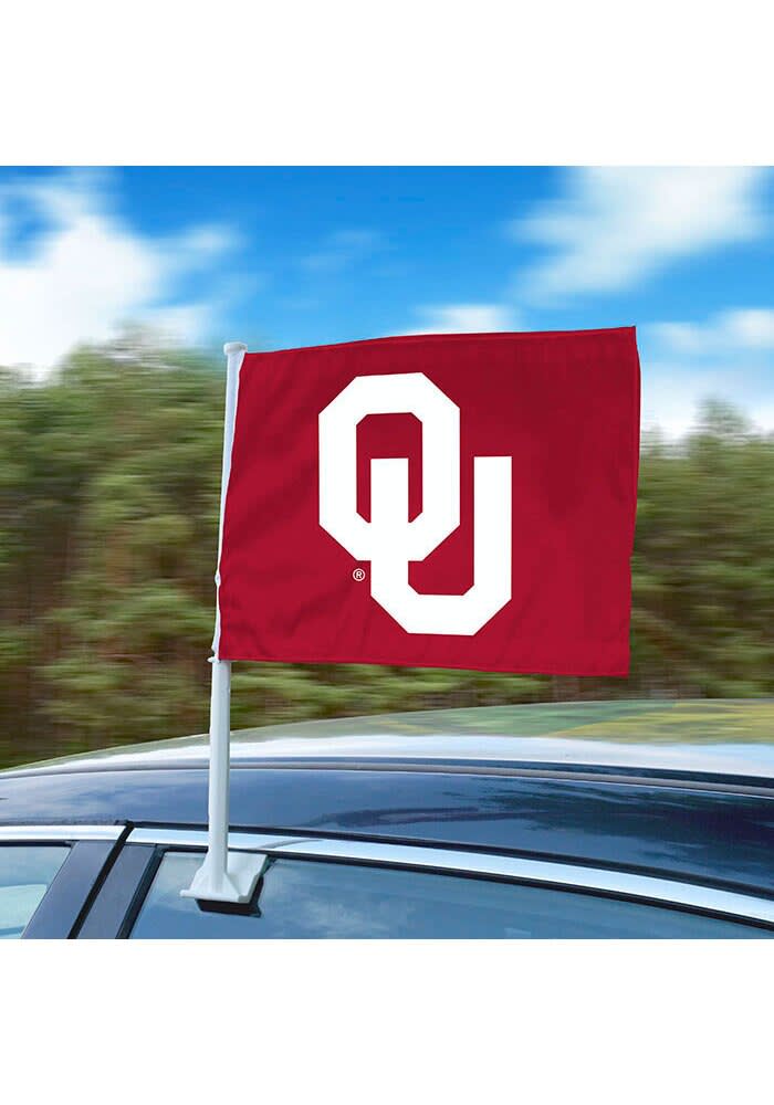 Sports Licensing Solutions Oklahoma Sooners Red Team Logo Car Flag ...