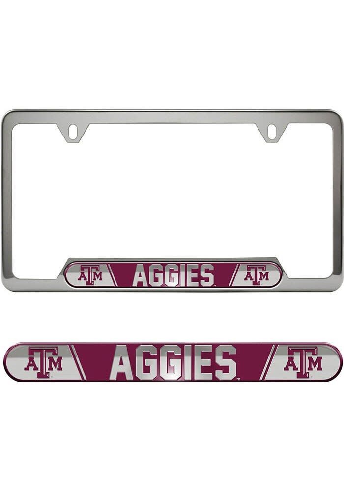 Texas A&M Aggies License Frame- Texas A&M Embossed License Plate Holder