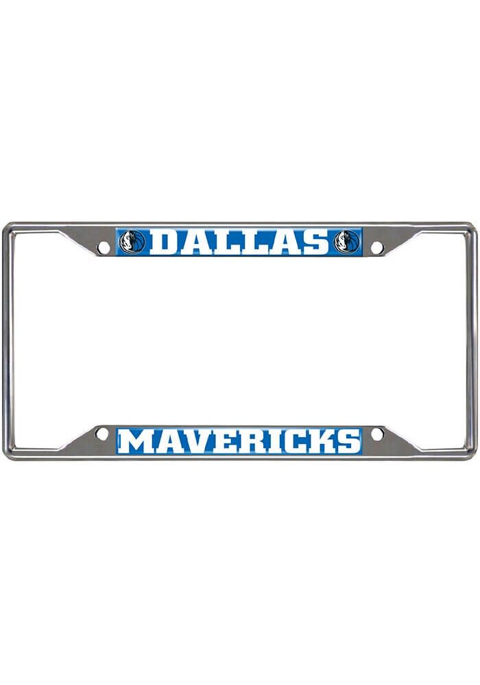 Dallas Mavericks License Plate Frame - Dallas Mavericks CHROME Logo ...