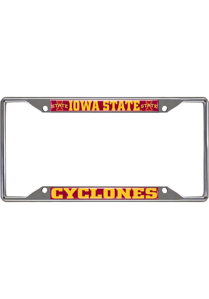 Iowa State Cyclones License Plate Frame - Iowa State Cyclones Red Logo ...