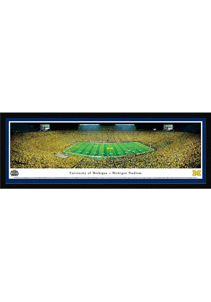 Michigan Wolverines BLUE Football 50YRD Select Frame Single Mat Framed ...