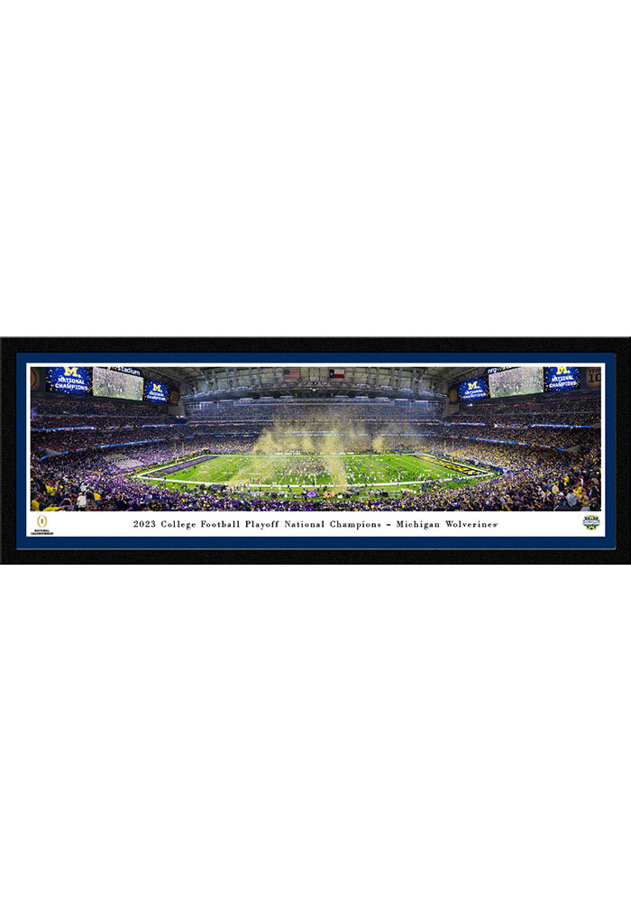 Michigan Wolverines BLUE 2023 CFP National Champions Framed Posters ...