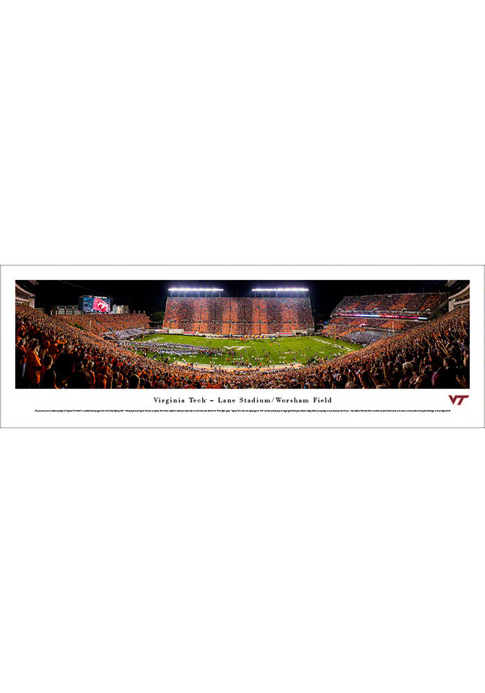 Blakeway Panoramas Virginia Tech Hokies MAROON Football Tubed Unframed ...