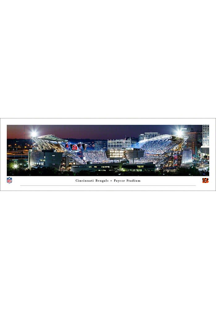 Blakeway Panoramas Cincinnati Bengals ORANGE Paycor Stadium Tubed ...