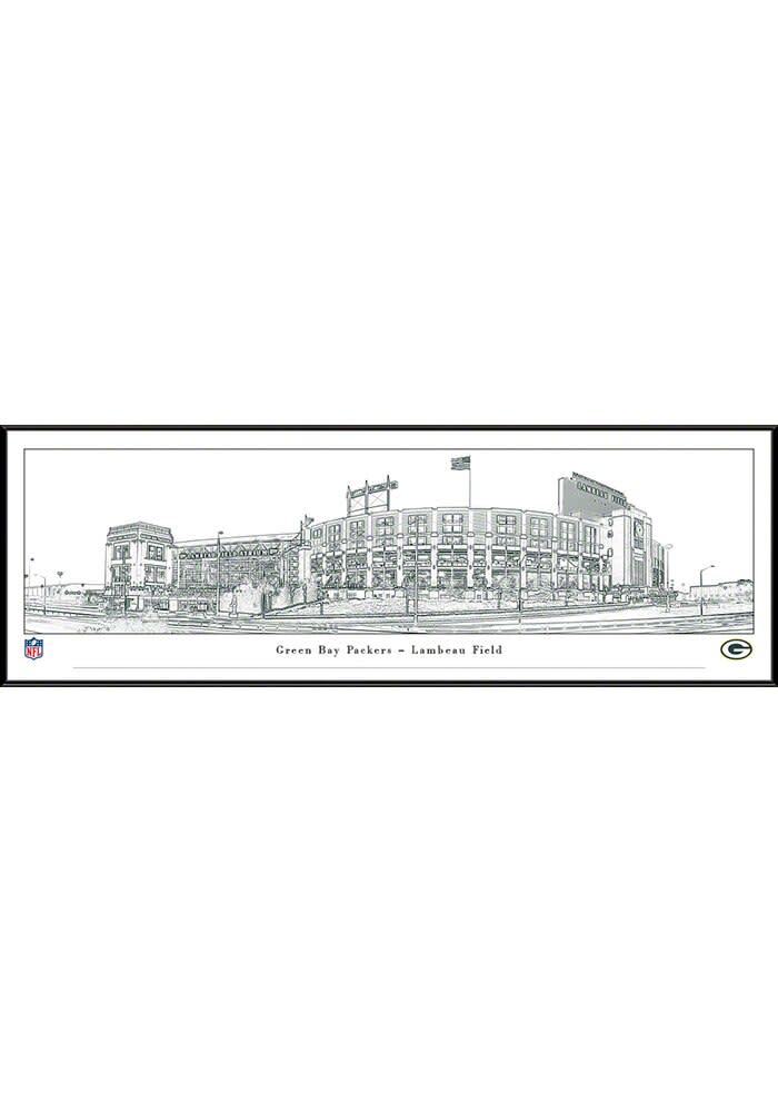 Blakeway Panoramas Green Bay Packers GREEN Lambeau Field Line Art ...