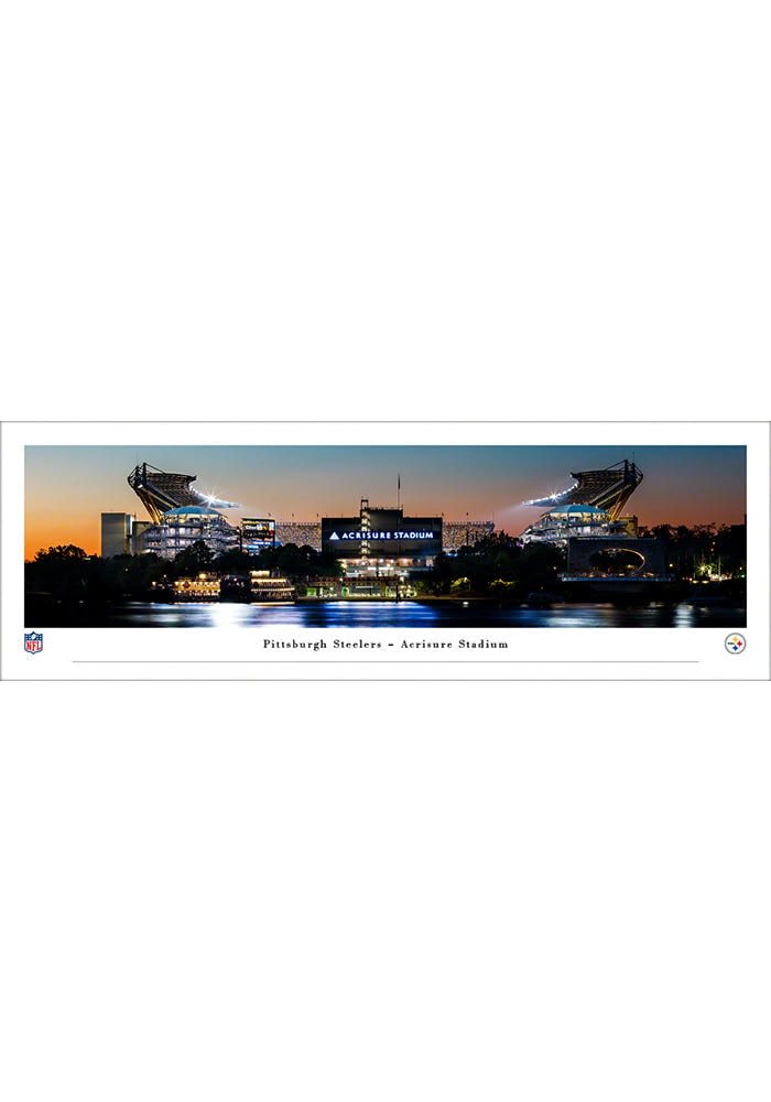 Blakeway Panoramas Pittsburgh Steelers BLACK Sunset Tubed Unframed ...