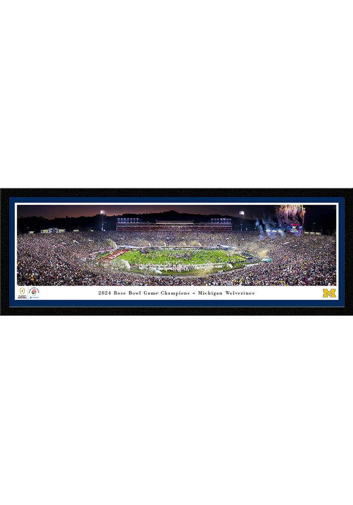 Blakeway Panoramas Michigan Wolverines BLUE 2024 Select Framed Posters ...