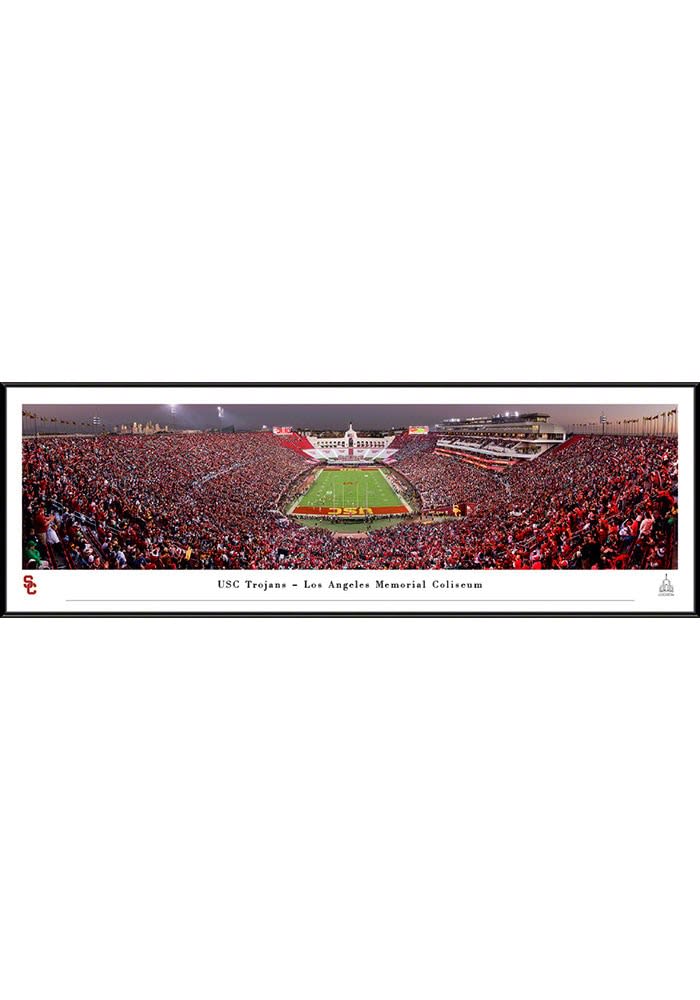 USC Trojans Red Los Angeles Memorial Coliseum Standard Framed Posters ...