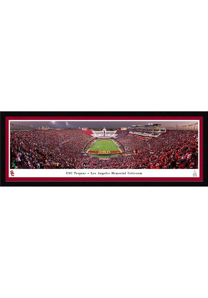 USC Trojans Red Los Angeles Memorial Coliseum Select Framed Posters ...