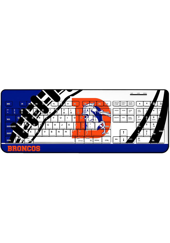 Denver Broncos BLACK Historic Passtime Wireless Keyboard - 166229947