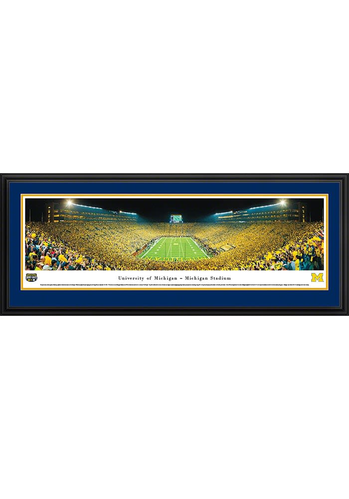 Blakeway Panoramas Michigan Wolverines BLUE Michigan Stadium Endzone ...
