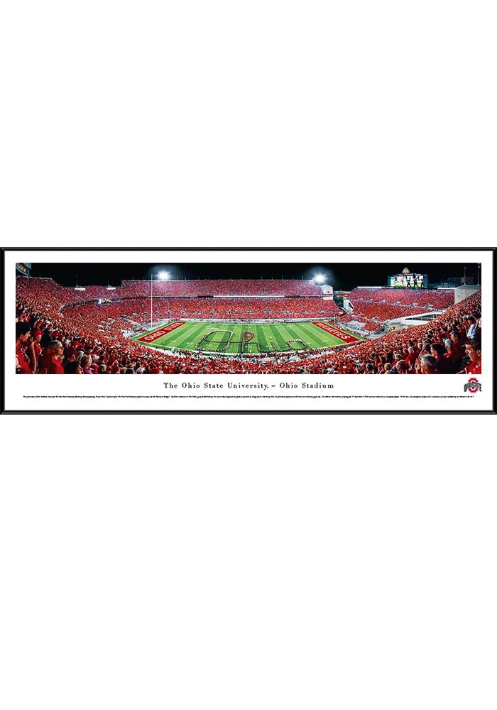 Ohio State Buckeyes WHITE Ohio Stadium Script Standard Framed Posters ...