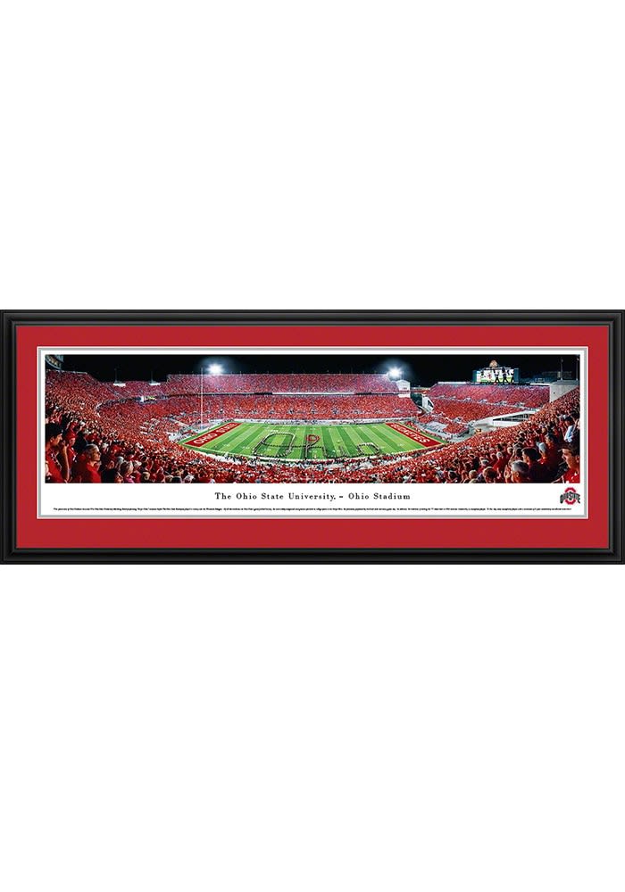 Ohio State Buckeyes RED Ohio Stadium Script Deluxe Framed Posters ...