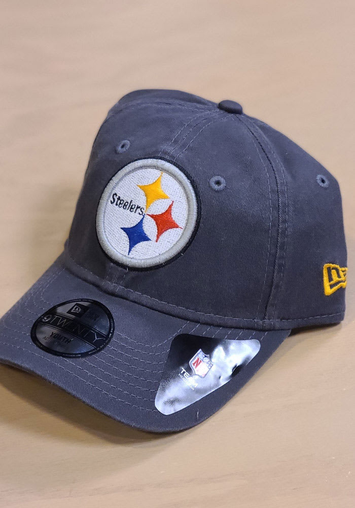 New Era Pittsburgh Steelers GRAY JR Core Classic 9TWENTY Adjustable Hat ...