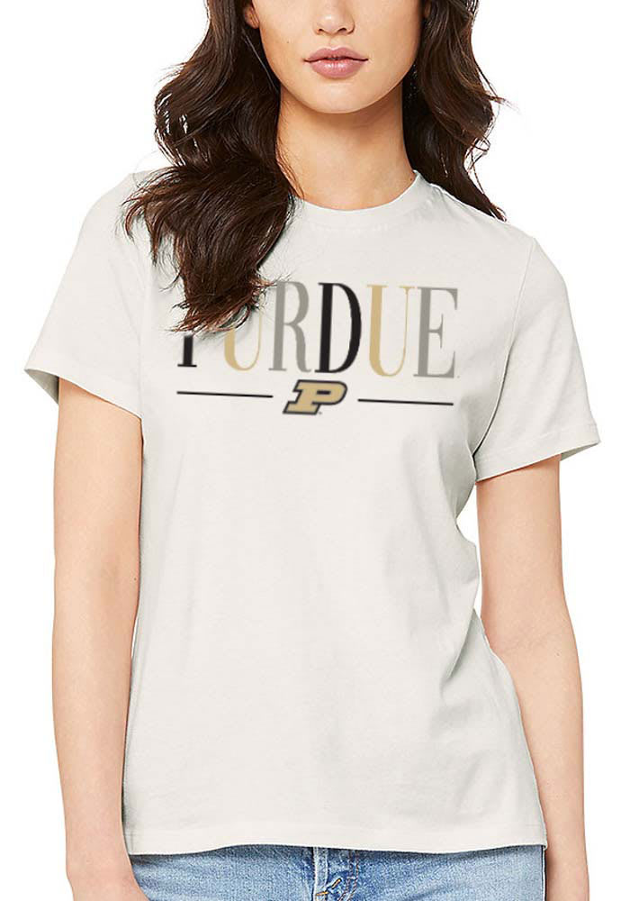 Summit Sportswear Purdue Boilermakers Womens OFFWHITE Classic T-Shirt ...