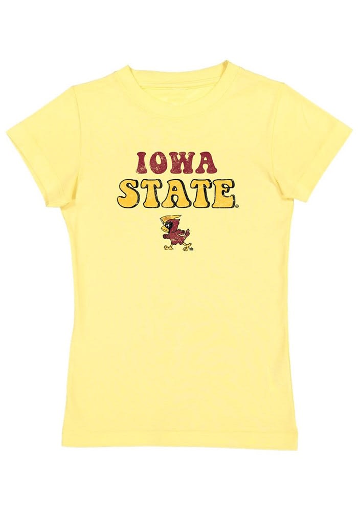 Iowa State Cyclones Summit Sportswear Girls GOLD Bubble Script 1965 ...