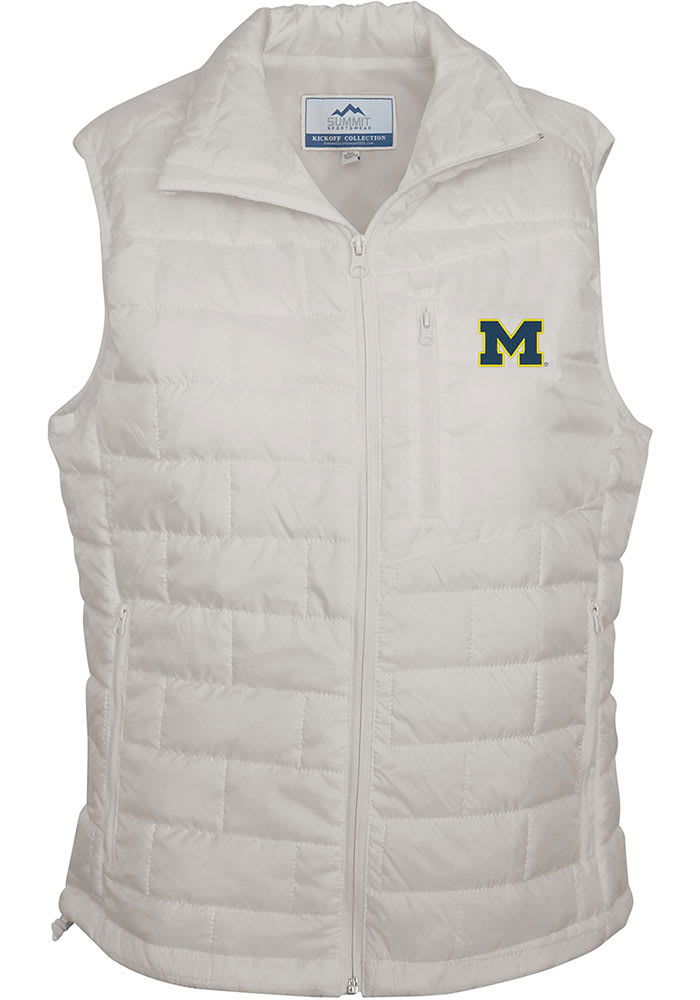 Michigan Wolverines Summit Sportswear Womens WHITE Madalyn Sleeveless ...