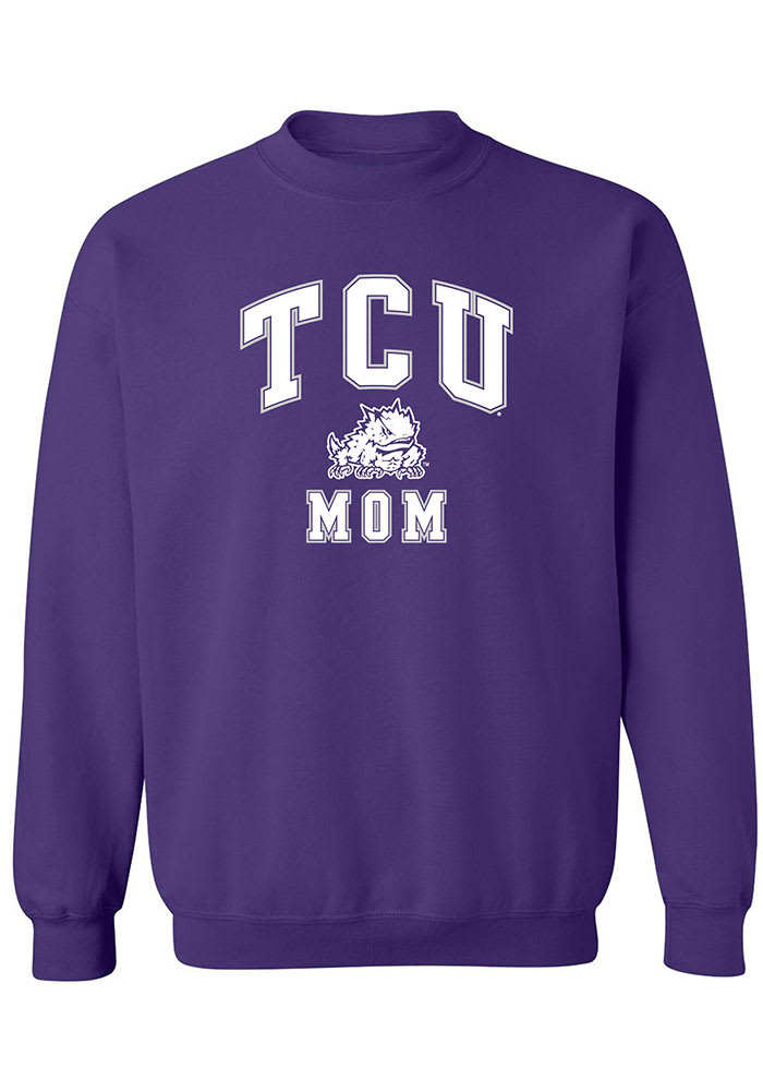 TCU Horned Frogs Summit Sportswear Crew Sweatshirt Womens PURPLE Mom ...