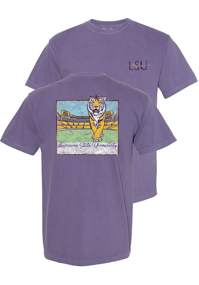 Summit Sportswear LSU Tigers Womens PURPLE Stadium T-Shirt - 16652147