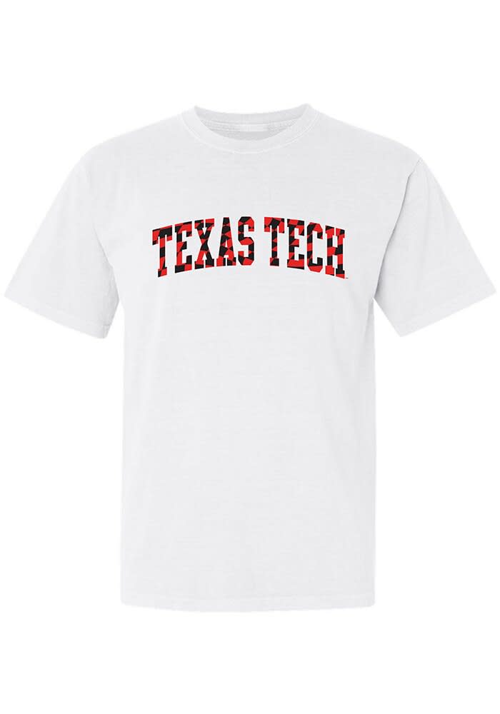 Summit Sportswear Texas Tech Red Raiders Womens WHITE Checkerboard T ...