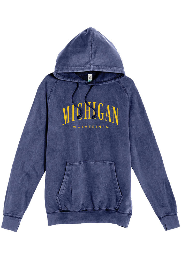 Summit Sportswear Michigan Wolverines Womens DENIM Michigan Arch Hoodie ...