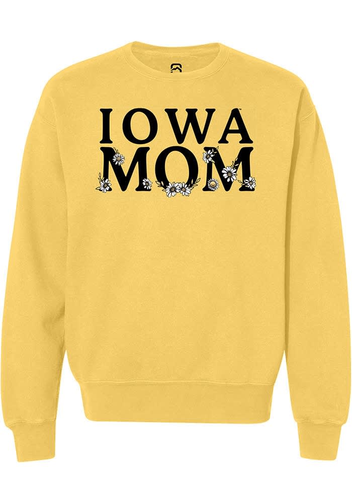 Iowa Hawkeyes Summit Sportswear Crew Sweatshirt Womens YELLOW Floral ...