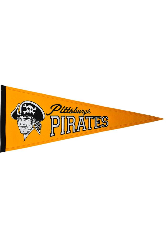 Pittsburgh Pirates YELLOW 13x32 Cooperstown Pennant - 16660092