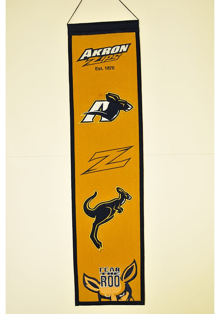 Akron Zips NAVY 8x32 Heritage Banner - 16660110