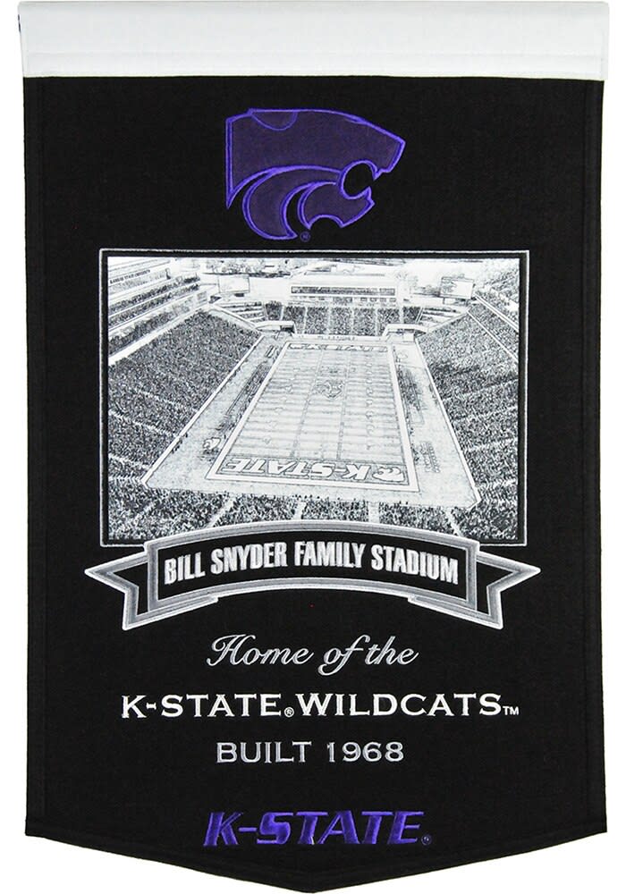 K-State Wildcats BLACK 15x20 Stadium Banner - 16660156