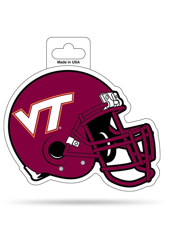 Virginia Tech Hokies MAROON Helmet Auto Decal - 168793310