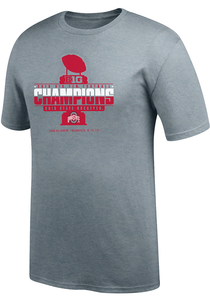GREY Ohio State Buckeyes 2019 Big Ten Conference Champions Short Sleeve ...