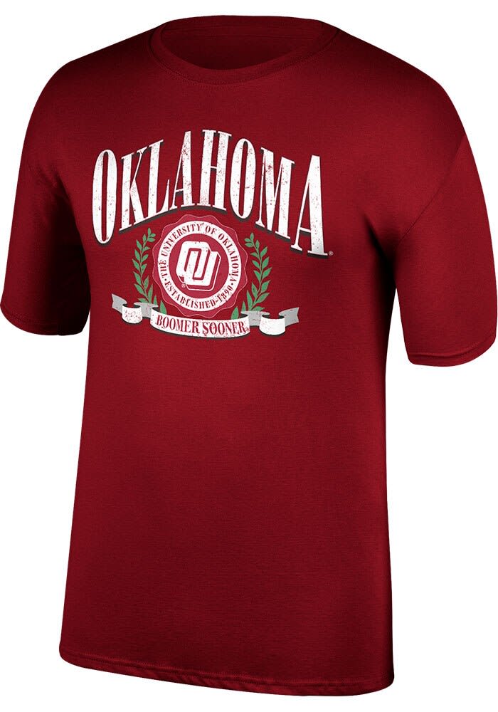 Oklahoma Sooners CRIMSON Boomer Sooner Game Of The Century Short Sleeve ...