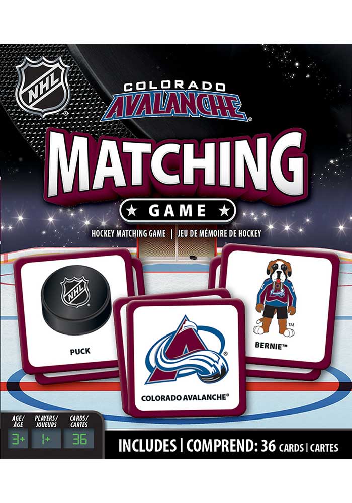 Colorado Avalanche Toy | Colorado Avalanche Game MAROON Matching - 1710534