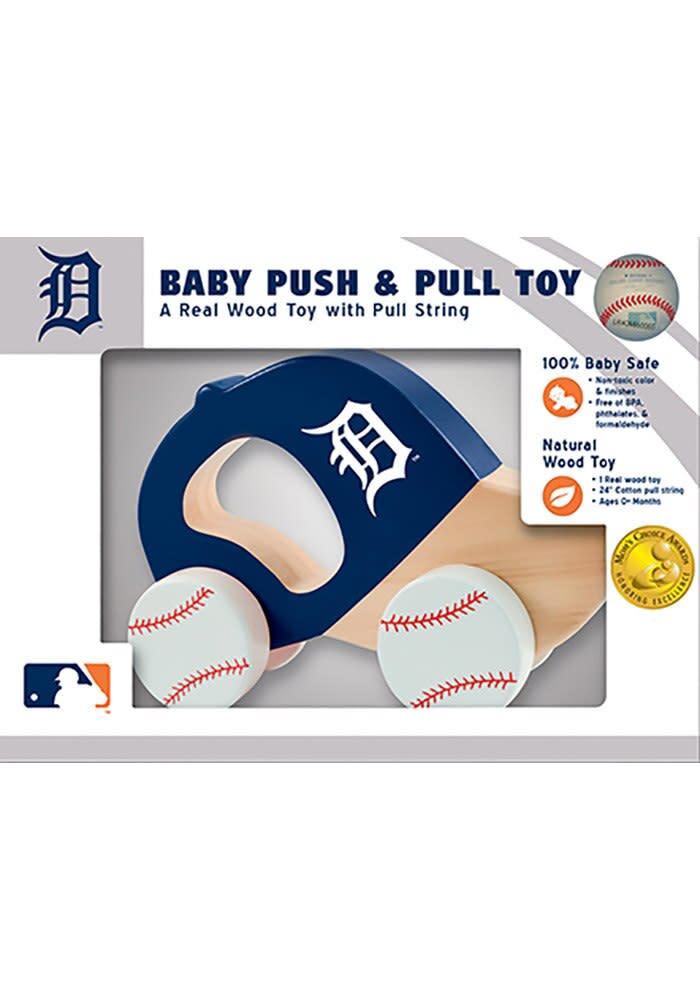 Detroit Tigers Toy | Detroit Tigers Car NAVY Push Pull Wooden - 17180064