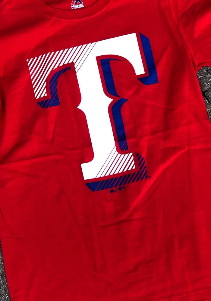 Majestic Texas Rangers ROYAL Slash and Dash Short Sleeve T Shirt - 17257142