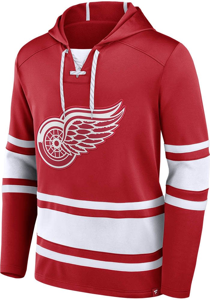 Detroit Red Wings Mens Red Poly Fleece Hood - 172800161