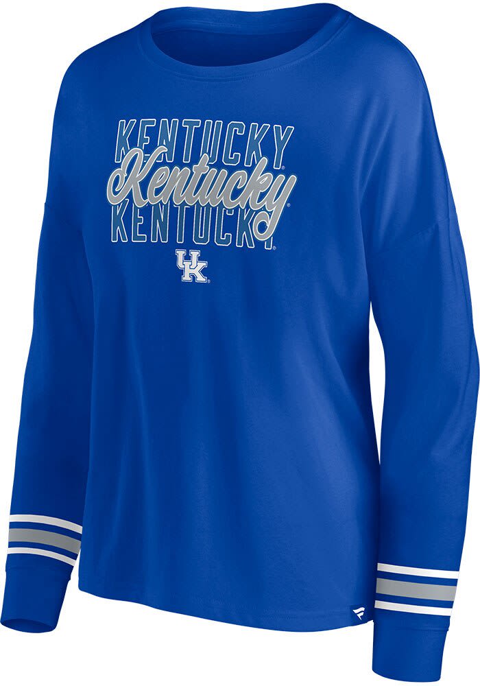 Kentucky Wildcats ROYAL Triple Script Long Sleeve LS Tee - 172800686