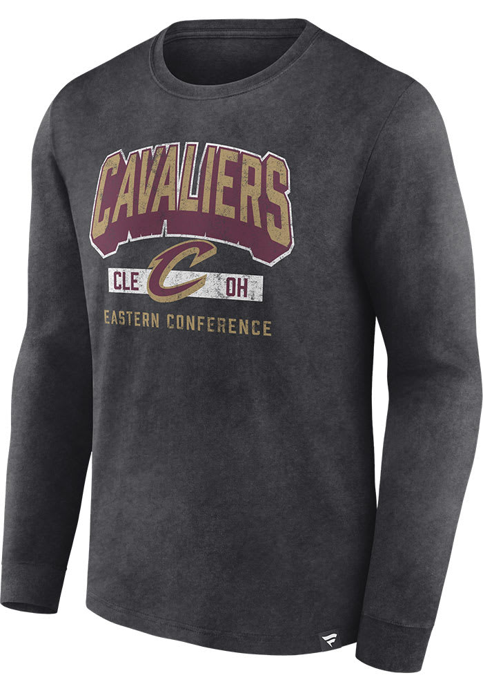Cleveland Cavaliers Washed MAROON Long Sleeve Fashion T Shirt - 172800989