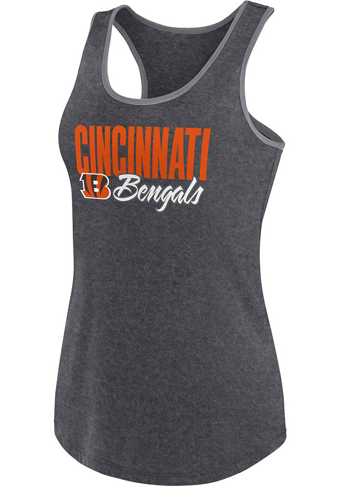 Cincinnati Bengals Womens GREY Fanwear Fuel Tank Top - 172804157