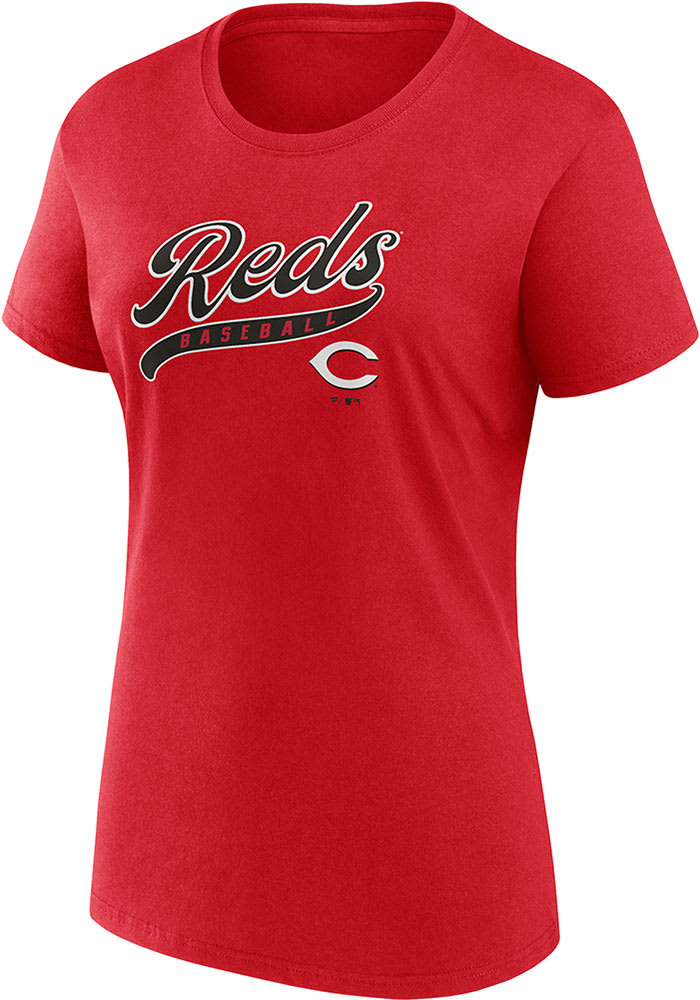 Cincinnati Reds Womens Red Fanwear Start T-Shirt - 172804167
