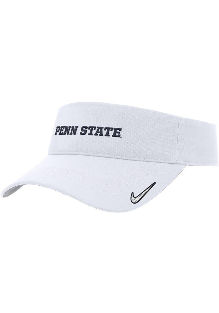 Penn State Nittany Lions Dri Fit Ace Visor WHITE Nike Adjustable Visor ...