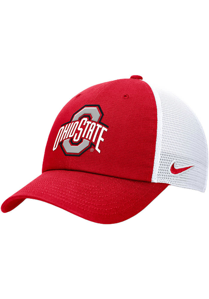 Nike Red Ohio State Buckeyes Club Unstructured Trucker Adjustable Hat ...