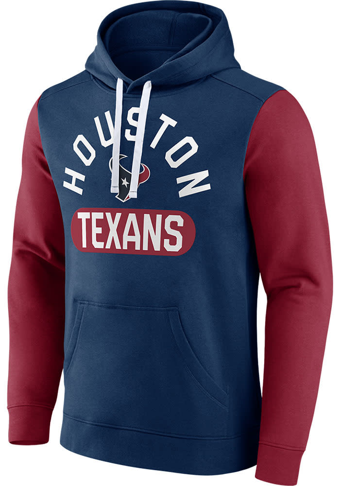 Houston Texans Mens NAVY Colorblock Hoodie - 172805245