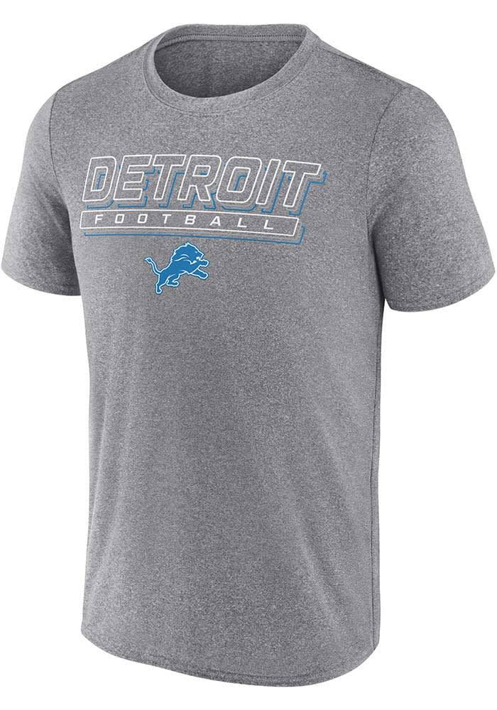 Detroit Lions GREY Quick Repeat Short Sleeve T Shirt - 172807087