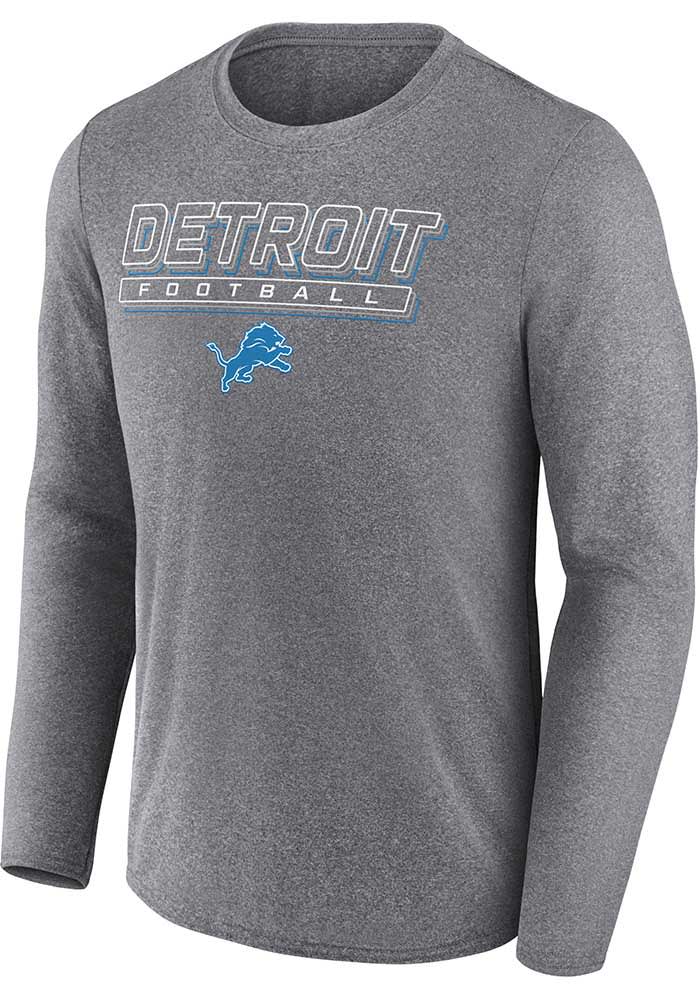 Detroit Lions GREY Quick Repeat Long Sleeve T-Shirt - 172807103